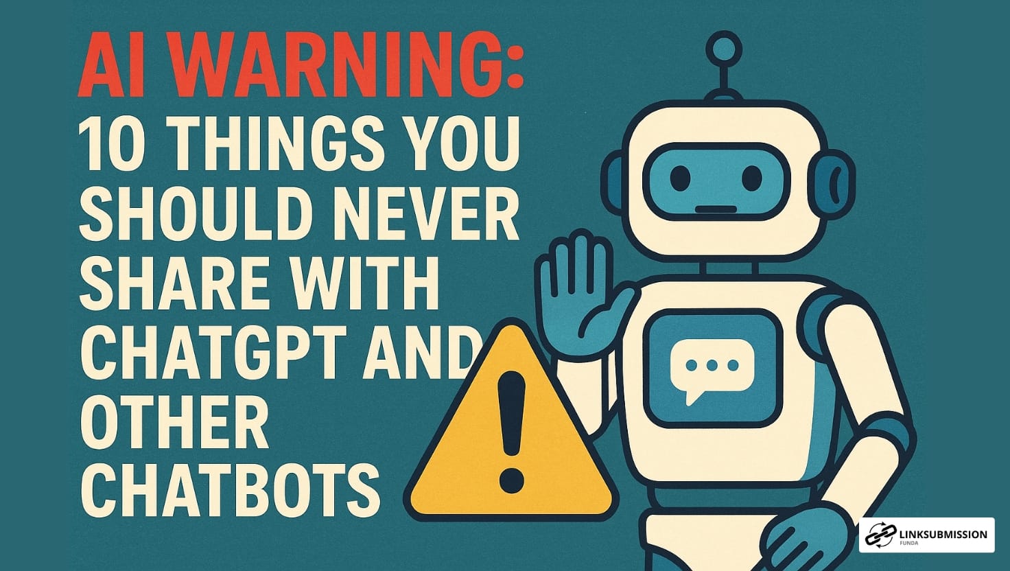 AI Safety Alert: 10 Things You Should Avoid Sharing with Chatbots ...